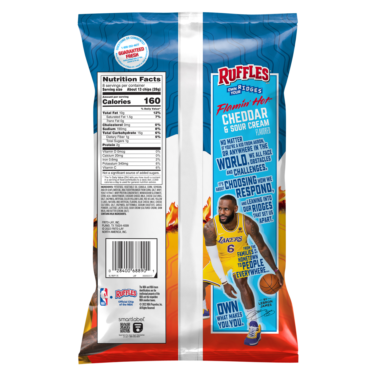 Ruffles Flamin' Hot Cheddar Sour Cream Potato Chips 8oz - Delivered In ...
