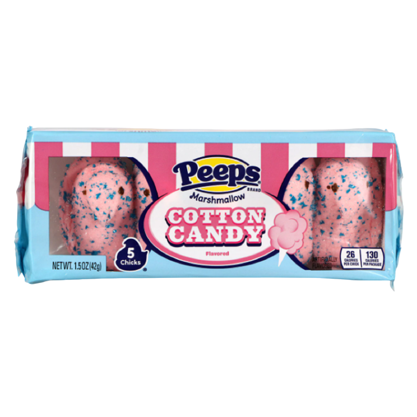 PEEPS, Cotton Candy Flavored Marshmallow Chicks Easter Candy, 5 Count ...