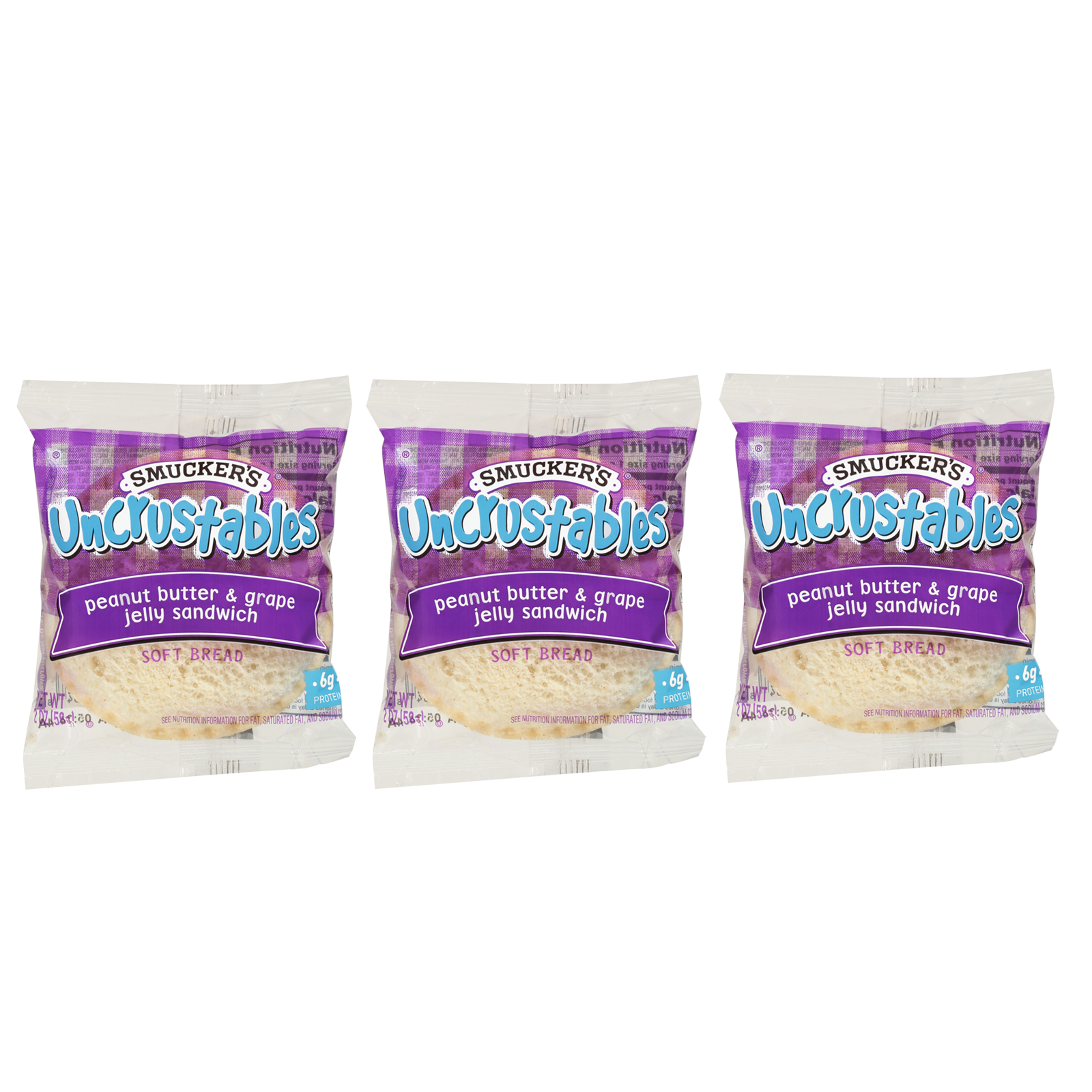 3ct Smucker's Frozen Uncrustables PB & Grape Jelly 2.6oz - Delivered In ...