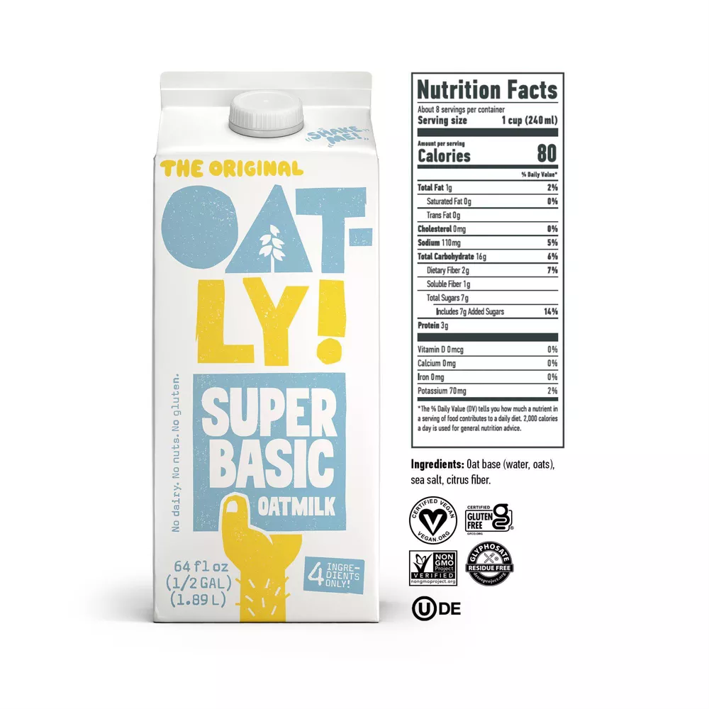 Oatly Super Basic Oatmilk 64oz - Delivered In As Fast As 15 Minutes ...