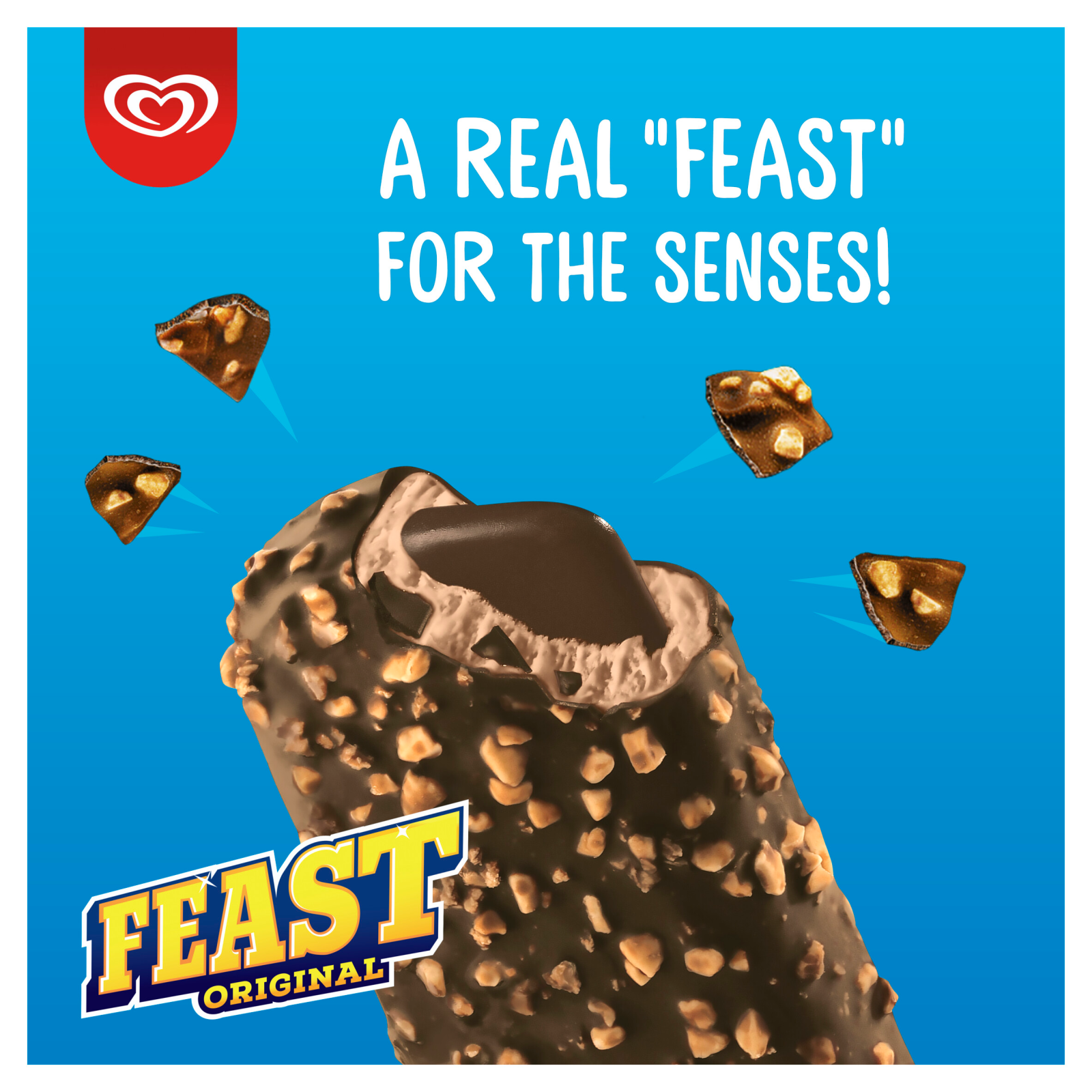 Feast Chocolate Ice Cream, 4 x 90ml : Ice Cream fast delivery by App or ...