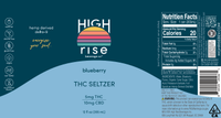 High Rise Blueberry 5mg THC Seltzer 4pk 12oz Can - Delivered In As Fast ...