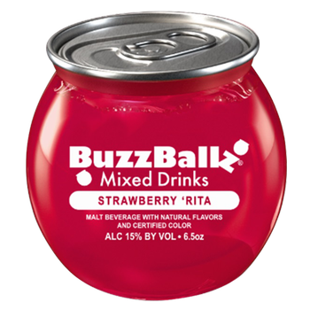 BuzzBallz Strawberry 'Rita Single 6.5oz Can 15% ABV - Delivered In As ...