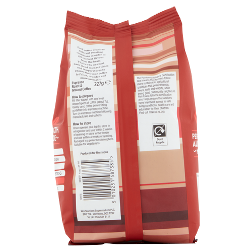 Morrisons Espresso Ground Coffee, 227g : Food Cupboard fast delivery by ...