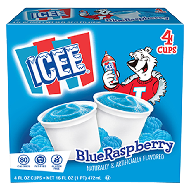ICEE Frozen Blue Raspberry Cups 4ct - Delivered In As Fast As 15 ...
