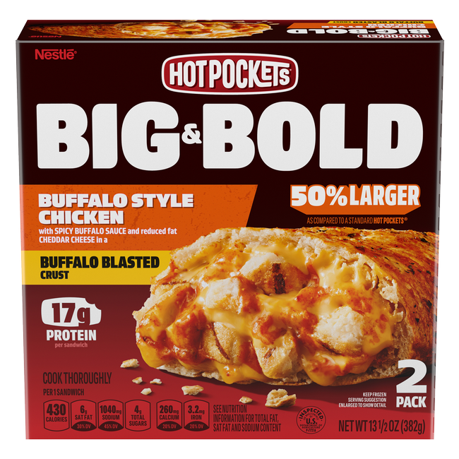 Hot Pockets Big & Bold Buffalo Style Chicken 2ct 13.5oz - Delivered In ...