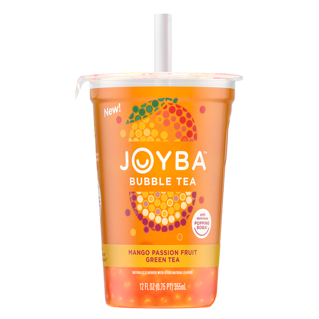 Joyba Mango Passion Fruit Green Tea Bubble Tea 12oz Btl - Delivered In ...