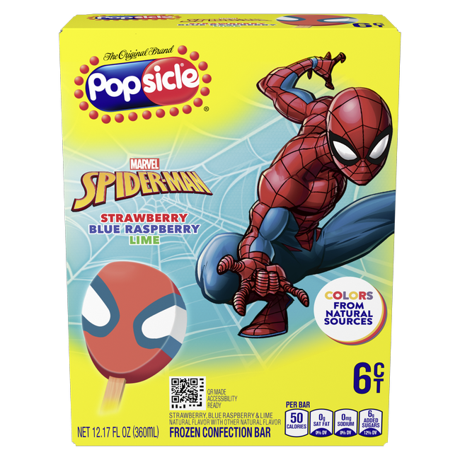Popsicle Spider-Man Frozen Bars 6ct - Delivered In As Fast As 15 ...