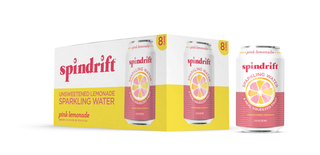 Spindrift Sparkling Water Pink Lemonade 8pk 12oz Can - Delivered In As ...