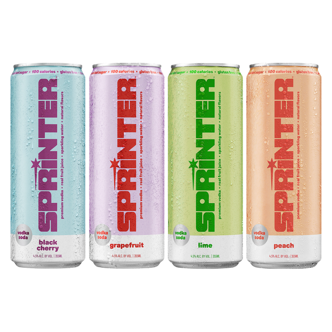 Sprinter Vodka Soda Variety 8pk 12oz Cans 4.5% ABV - Delivered In As ...