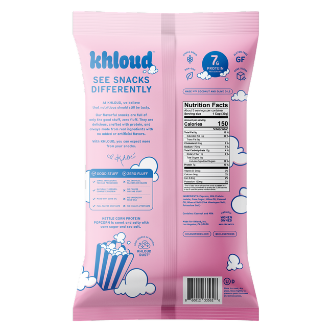 Khloud Protein Popcorn – Sweet and Salty Kettle Corn, 5oz - Delivered ...