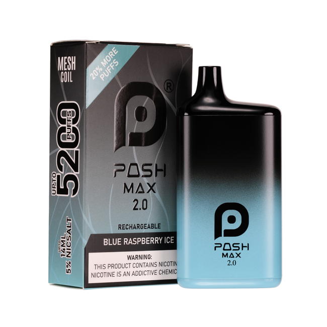 Posh Max 20 Blue Raspberry Ice Disposable Vape Delivered In As Fast As 15 Minutes Gopuff