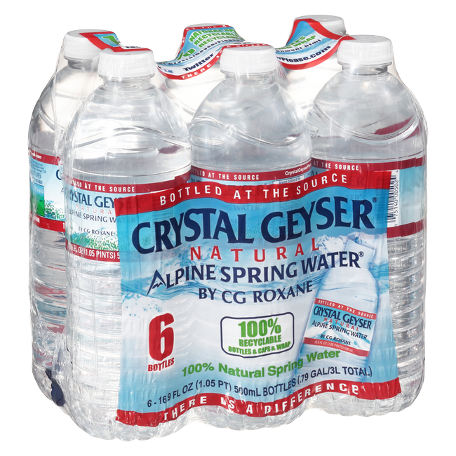 Crystal Geyser Alpine Spring Water 6pk 16.9oz Btl - Delivered In As ...