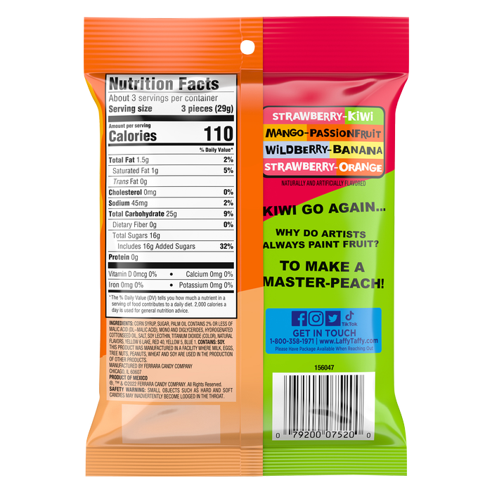 Laffy Taffy Fruit Combos 3.5oz : Snacks fast delivery by App or Online