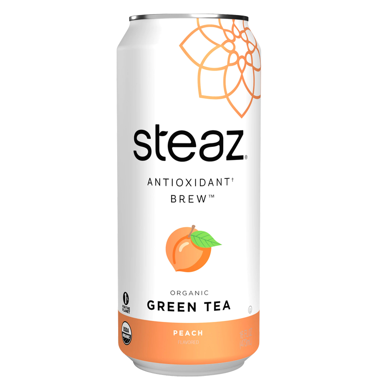 Steaz Peach Green Tea 16oz : Drinks fast delivery by App or Online