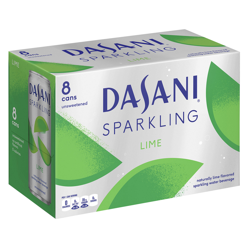 Dasani Lime Sparkling Water 8pk 12oz Can : Drinks fast delivery by App ...