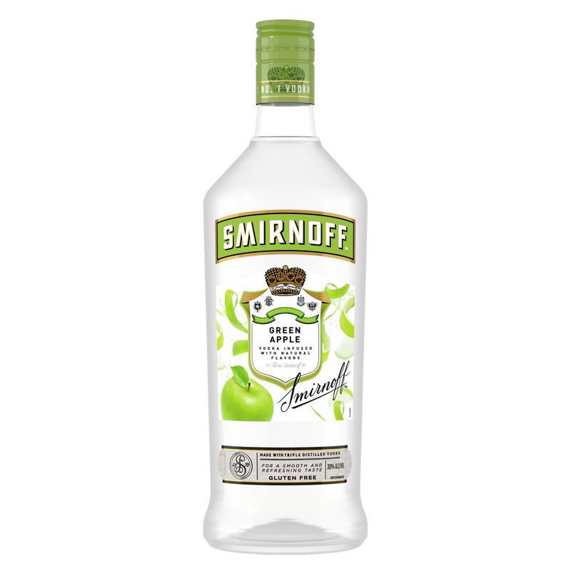 Smirnoff Green Apple Vodka 1.75L PET (60 proof) : Alcohol fast delivery ...