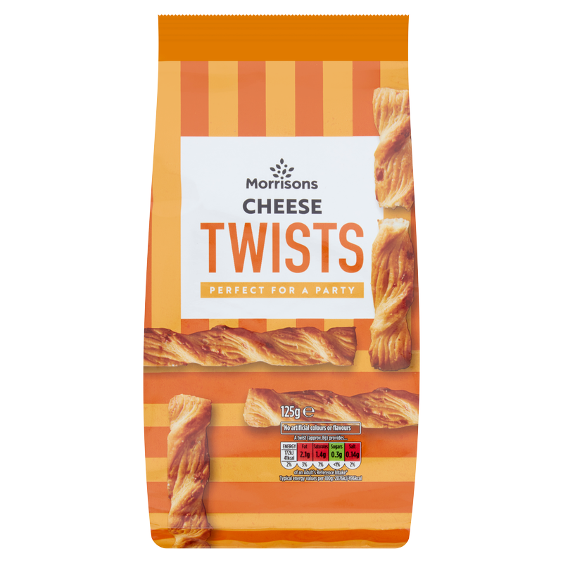 Morrisons Cheddar Cheese Twists, 125g : Snacks fast delivery by App or ...