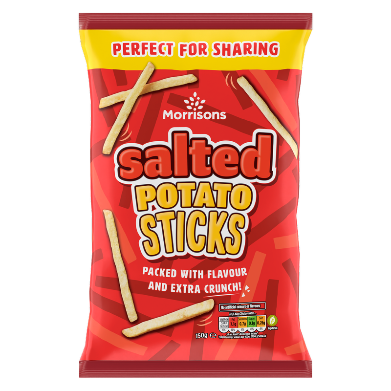 Morrisons Salted Potato Sticks, 150g : Snacks fast delivery by App or ...