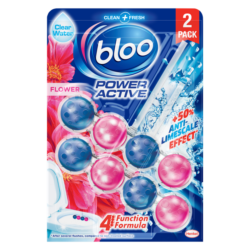 Bloo Flower Power Active Rim Blocks, 2 x 50g : Home & Office fast ...