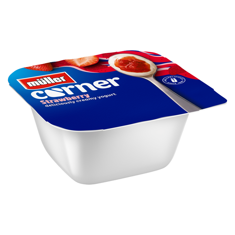 Muller Corner Strawberry Yogurt, 136g : Eggs & Diary fast delivery by ...