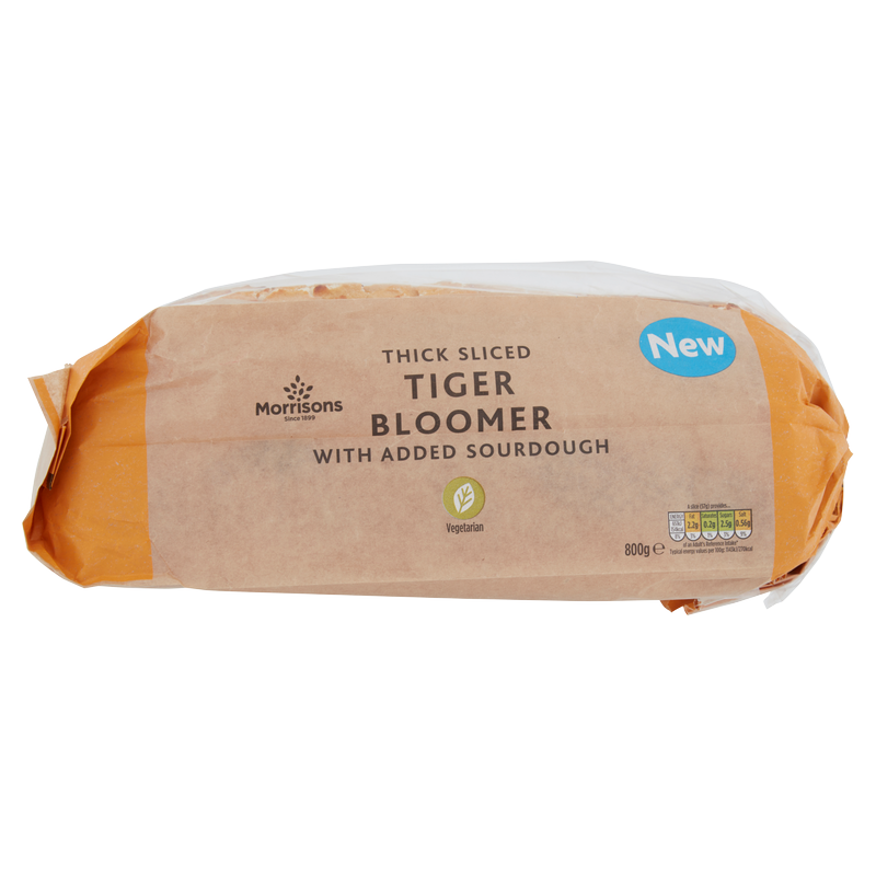 Morrisons Tiger Thick Sliced Bloomer, 800g : Bakery fast delivery by ...