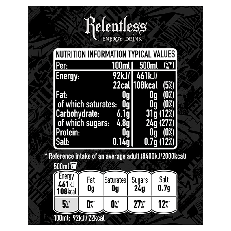 Relentless Origin Energy, 500ml : Drinks fast delivery by App or Online