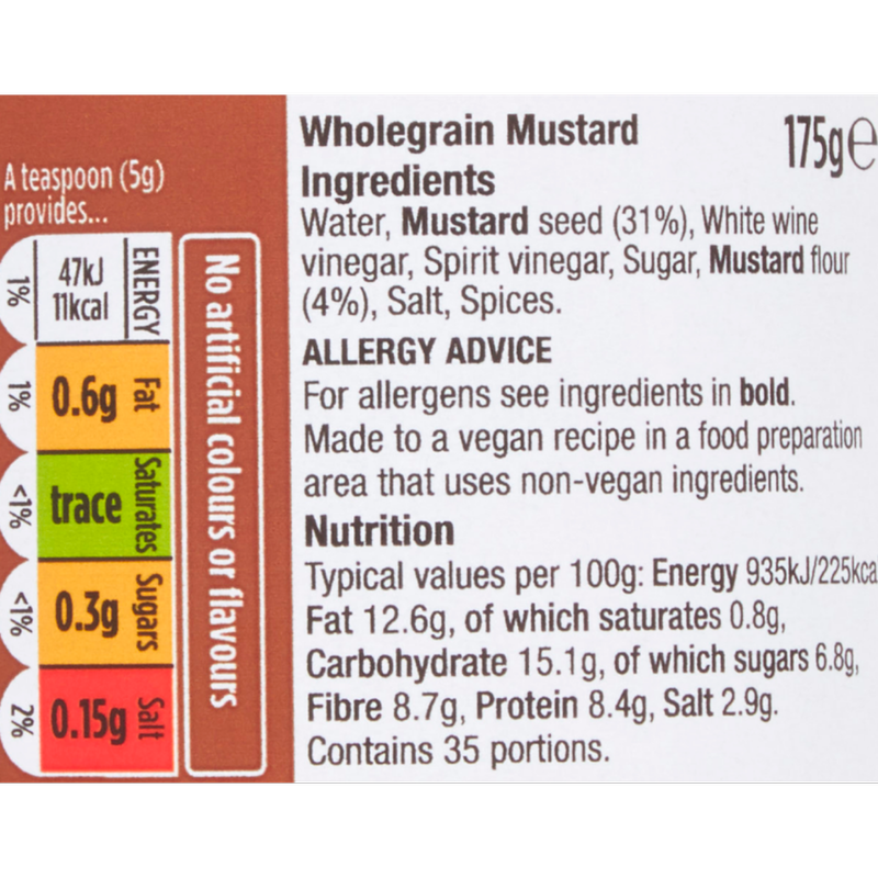Morrisons Wholegrain Mustard, 175g : Food Cupboard fast delivery by App ...