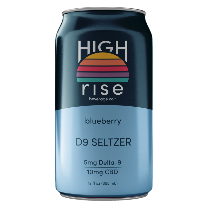 High Rise Blueberry 5mg THC Seltzer 4pk 12oz Can - Delivered In As Fast ...