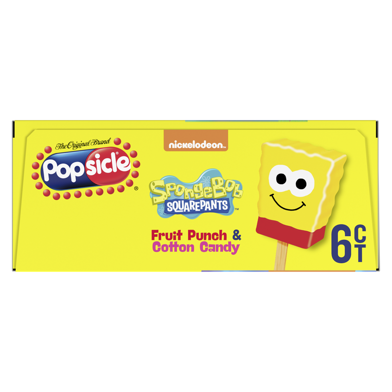 Spongebob Squarepants Popsicle Ice Cream Bar 6ct - Delivered In As Fast ...