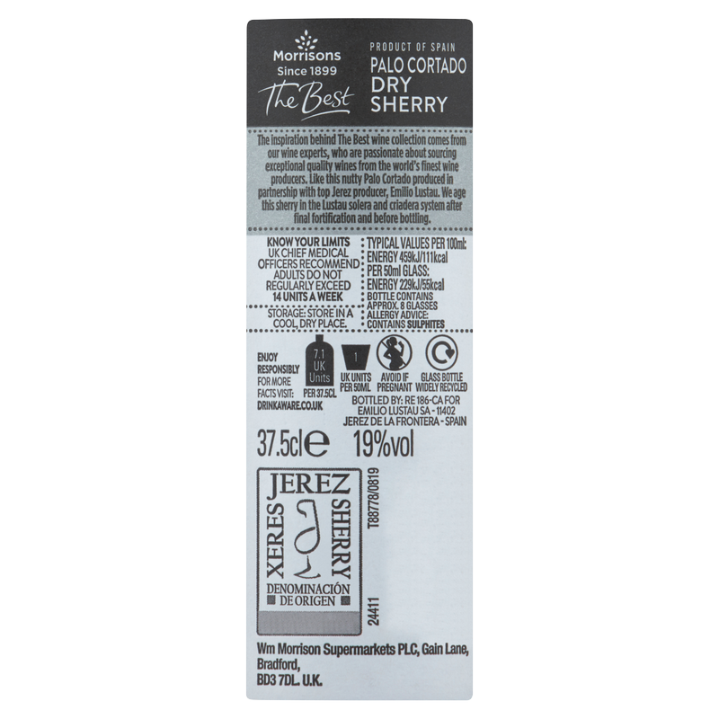 Morrisons The Best Palo Cortado Dry Jerez-Xérès-Sherry, 37.5cl ...