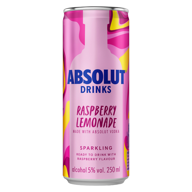 Absolut Raspberry Lemonade, 250ml : Alcohol fast delivery by App or Online