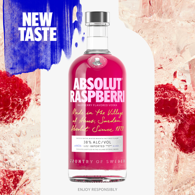 Absolut Raspberri Vodka, 70cl : Alcohol fast delivery by App or Online
