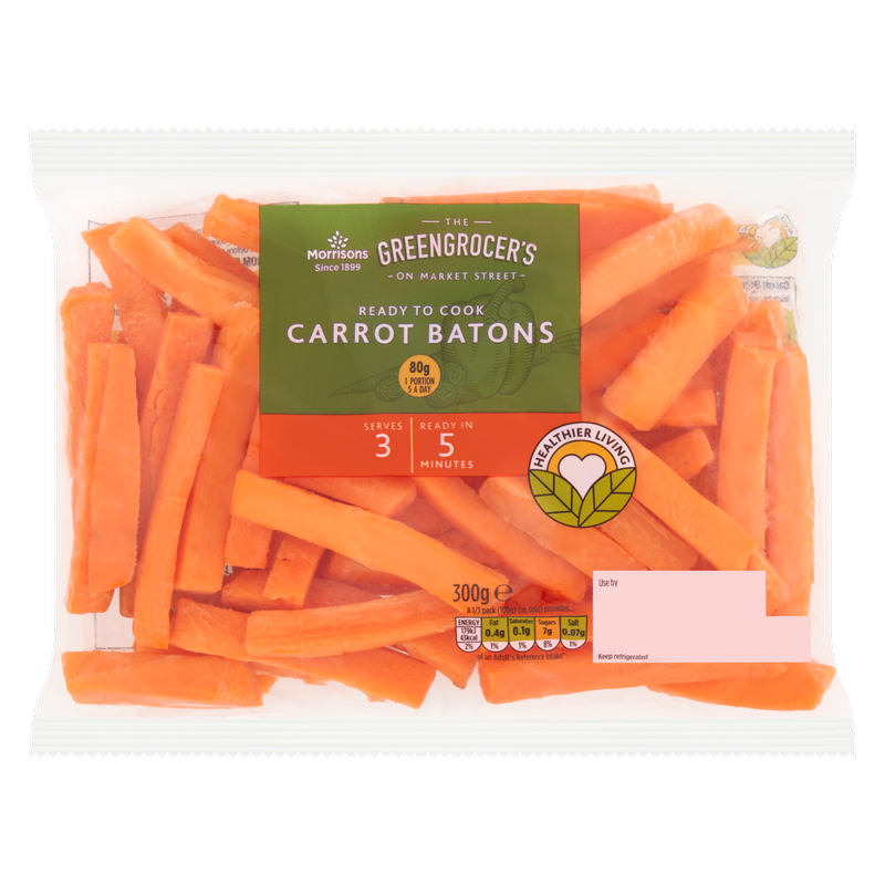 Morrisons Carrot Batons, 300g : Fruit & Veg fast delivery by App or Online