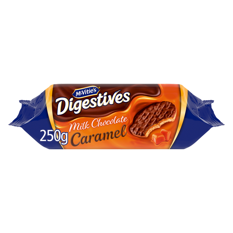 McVitie's Caramel Milk Chocolate Digestives, 250g : Snacks fast ...