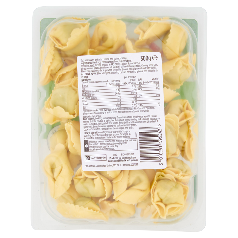 Morrisons Italian Spinach & Ricotta Tortelloni, 300g : Quick Meals fast ...