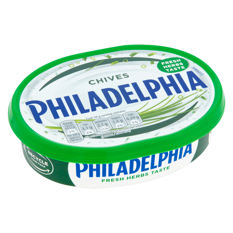Philadelphia Chives Soft Cheese, 165g : Eggs & Diary fast delivery by ...