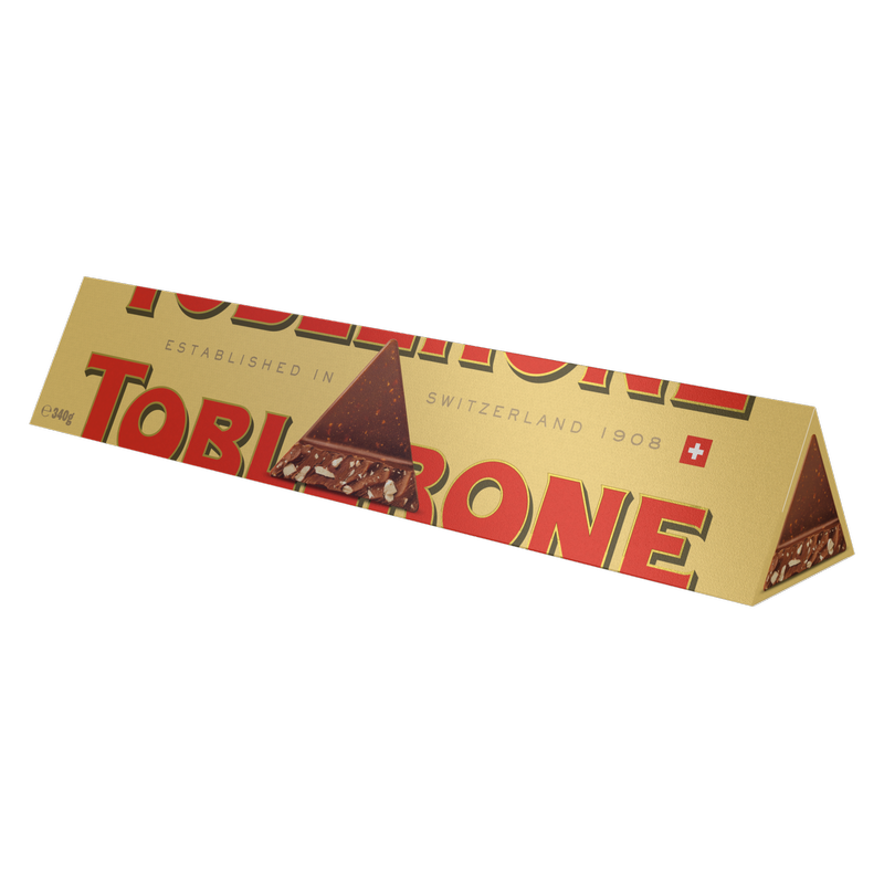Toblerone Milk Chocolate Bar, 340g : Snacks fast delivery by App or Online