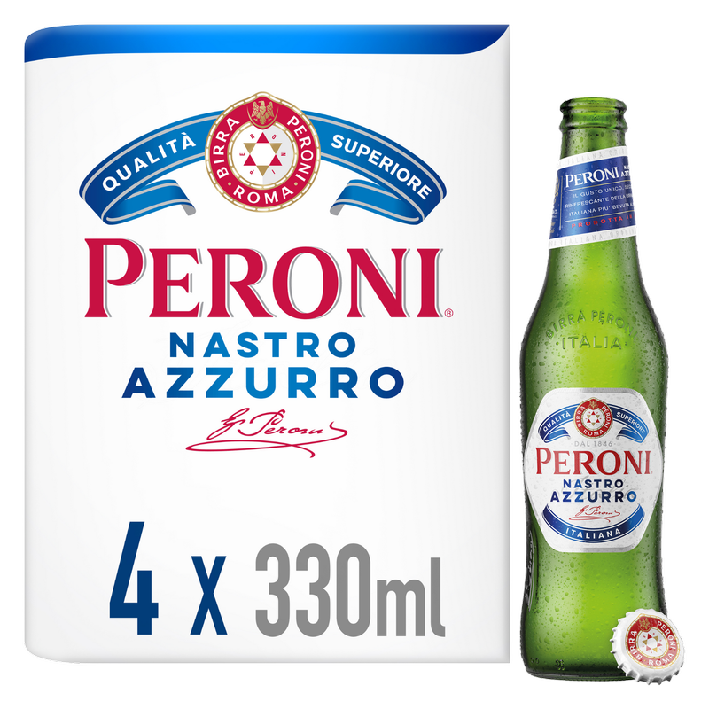 Peroni Nastro Azzurro, 4 x 440ml : Alcohol fast delivery by App or Online